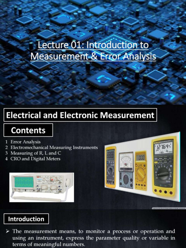 ImTgArtist Lecture 01 Introduction To Measurement & Err | PDF