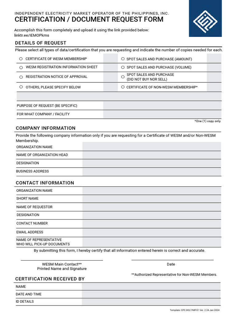 Data-Request-Form v2 Fillable | PDF