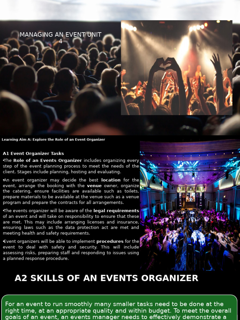 Event Organizer Skills and Responsibilities | PDF | Communication | Risk