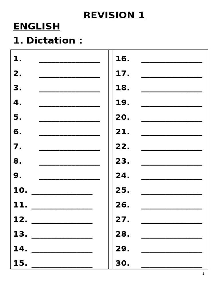 English Revision | PDF