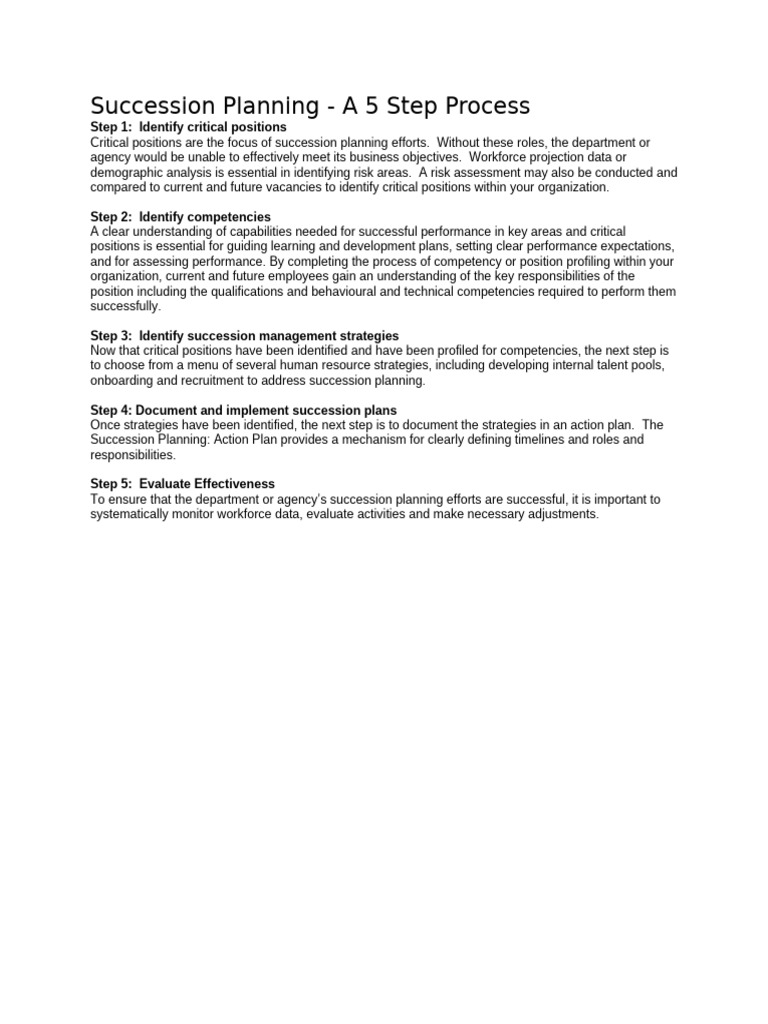 Succession Planning | PDF