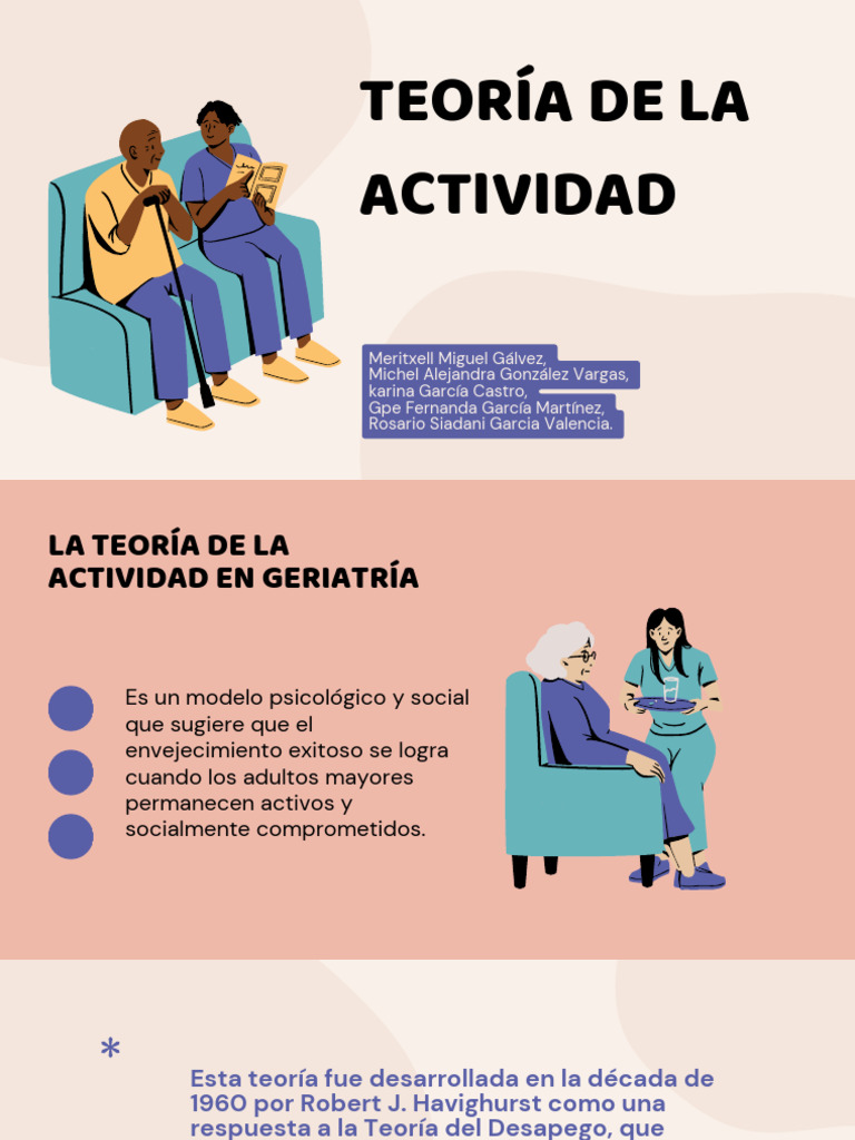 Teoría de La Actividad | PDF | Vejez | Ciencias del comportamiento