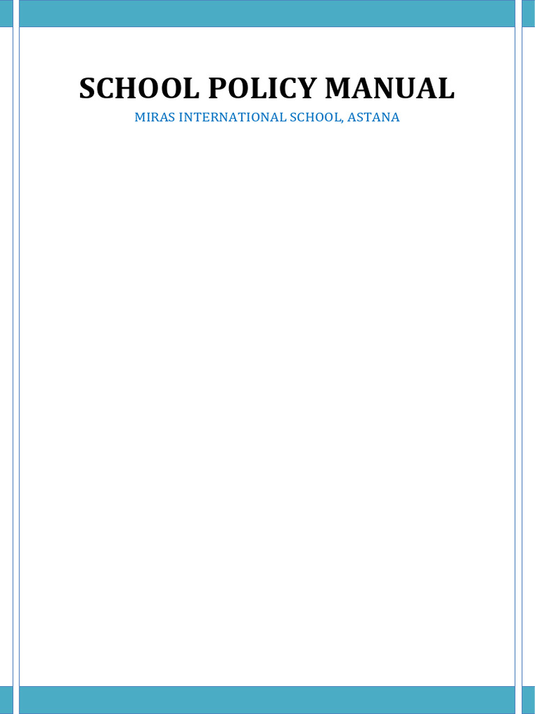 Miras International School Policy Manual | PDF | Curriculum ...