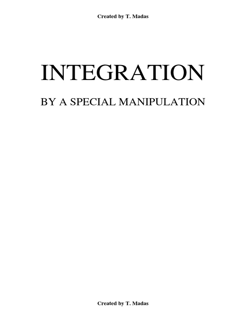 Madas Integration Techniques | PDF