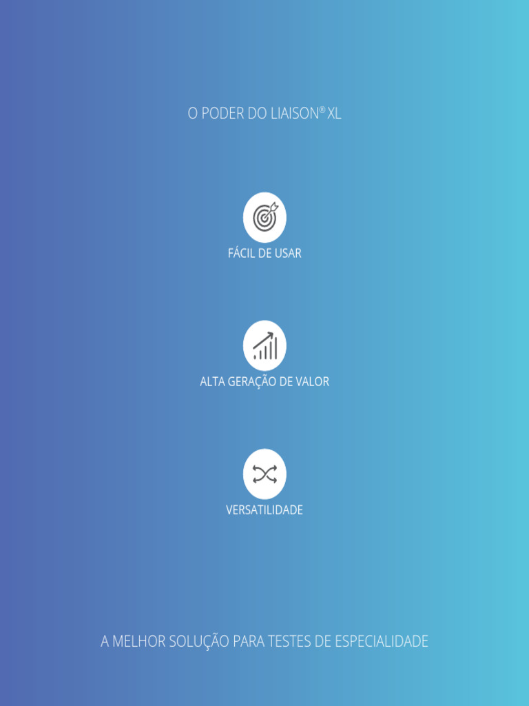 Folder - Liaison XL - Diasorin - Português | PDF | Automação