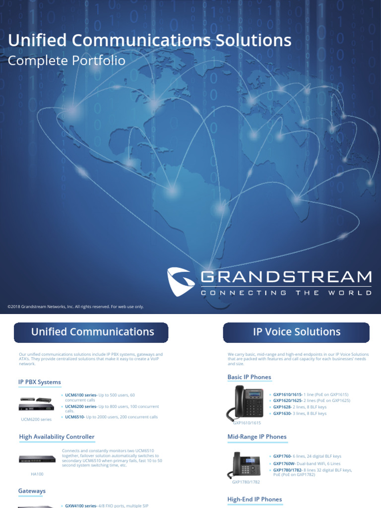 Grandstream Unified Communications Guide | PDF | Telephone | Voice Over Ip