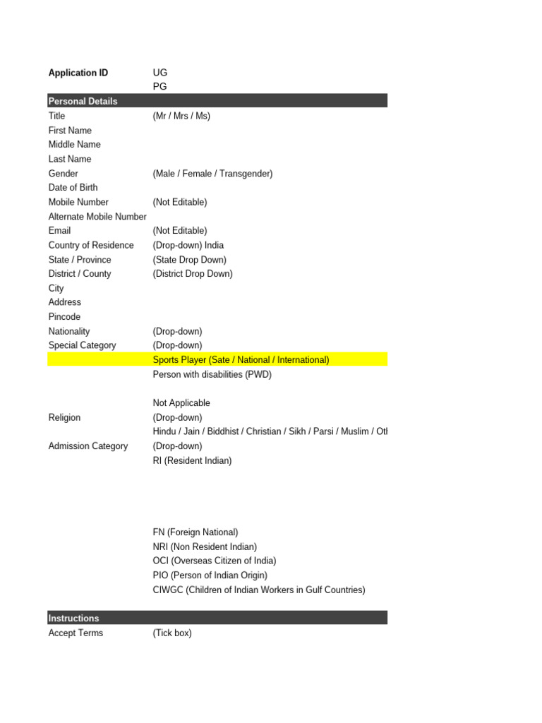 SVU Engineering Form | PDF