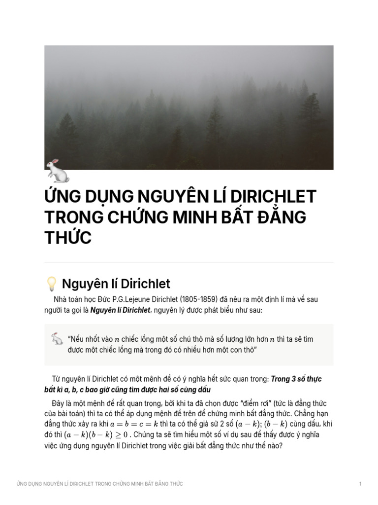 Ung Dung Nguyen Li Dirichlet | PDF