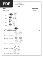LKG Evs Annual Question Paper | PDF