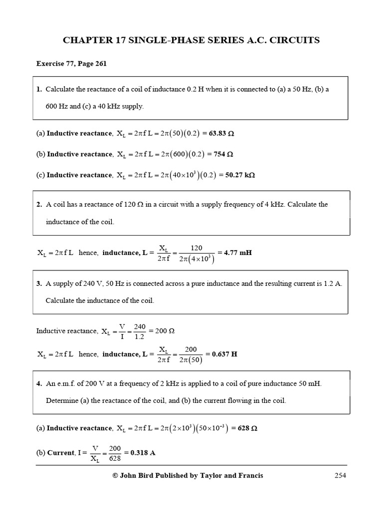 Single Phase Series AC | PDF | Electrical Impedance | Series And Parallel Circuits