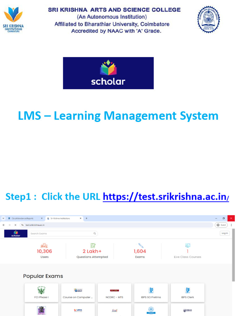 SoP - Scholar LMS - Learning Management System | PDF