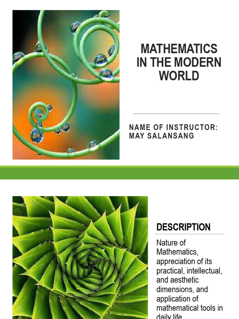 Nature of Mathematics Lec 1 | PDF | Sequence | Pattern