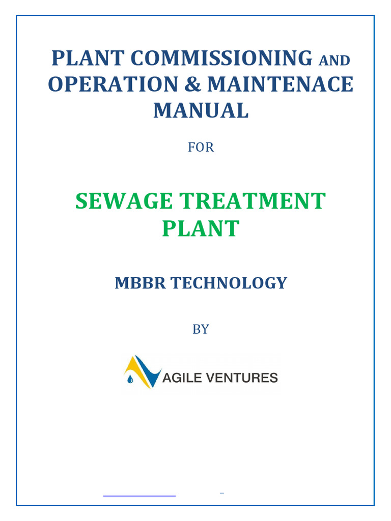 STP COMMISSIONING and O&M MANUAL - AGILE VENTURES | PDF | Sewage ...