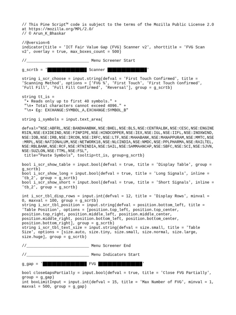 Scanner - ICT Fair Value Gap (FVG) Scanner | PDF | Computer Programming