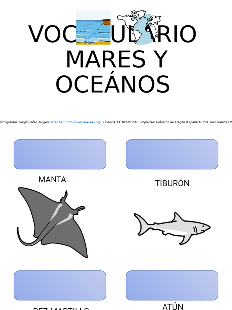 Vocabulario Oceano Mares | PDF
