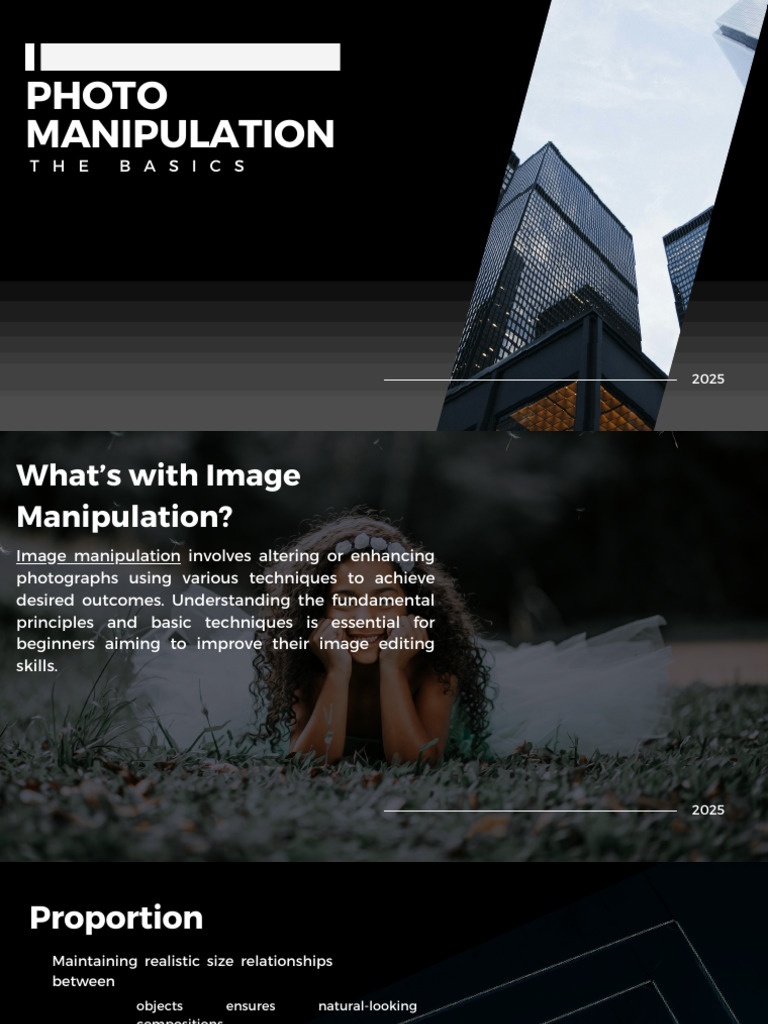Image manipulation involves altering or enhancing photographs using ...