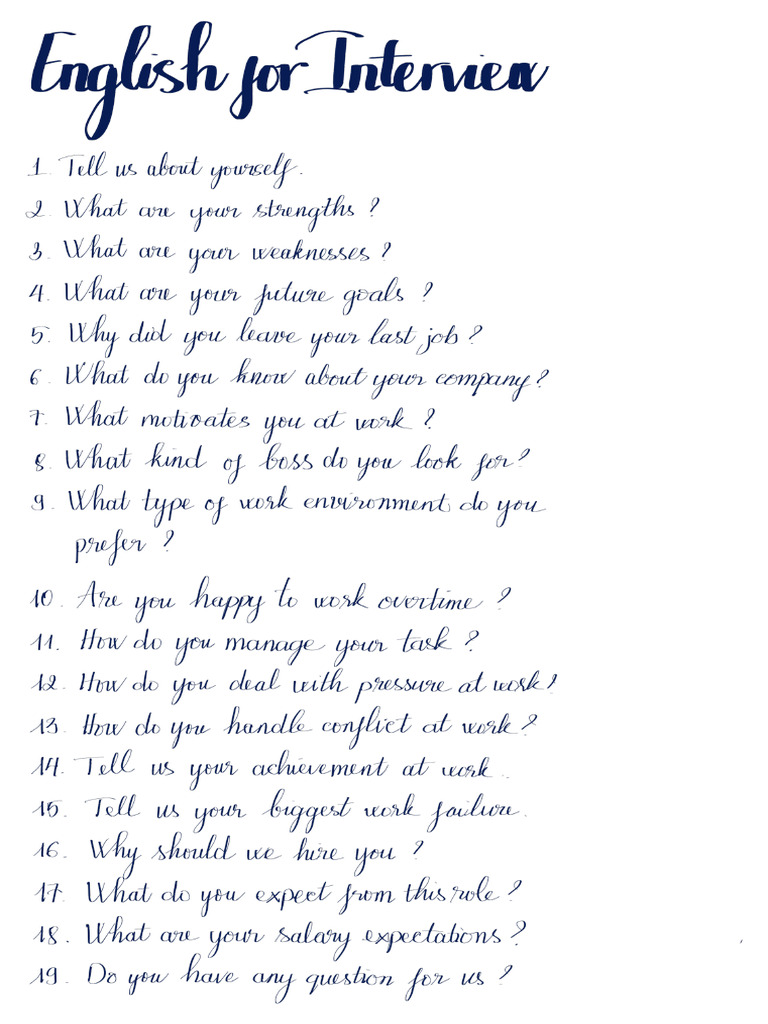 Job Interview | PDF