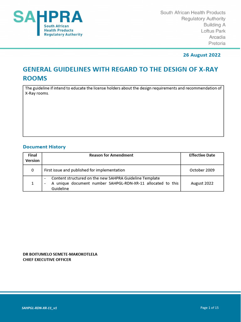 X-Ray Room Design Guidelines | PDF | X Ray | Radiation Protection