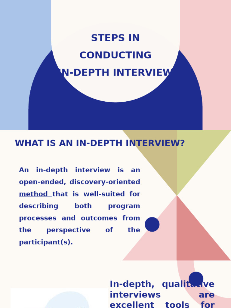 Steps in Conducting In-Depth Interview | PDF | Interview | Behavioural ...