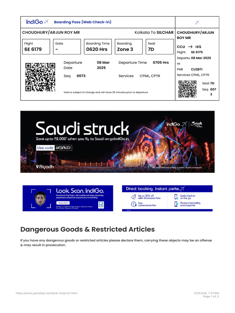 Flight 6E 6179 Details for Choudhury | PDF | Aviation