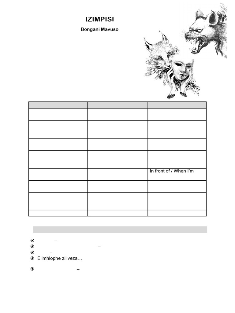 Izimpisi Ukuhluza Inkondlo | PDF