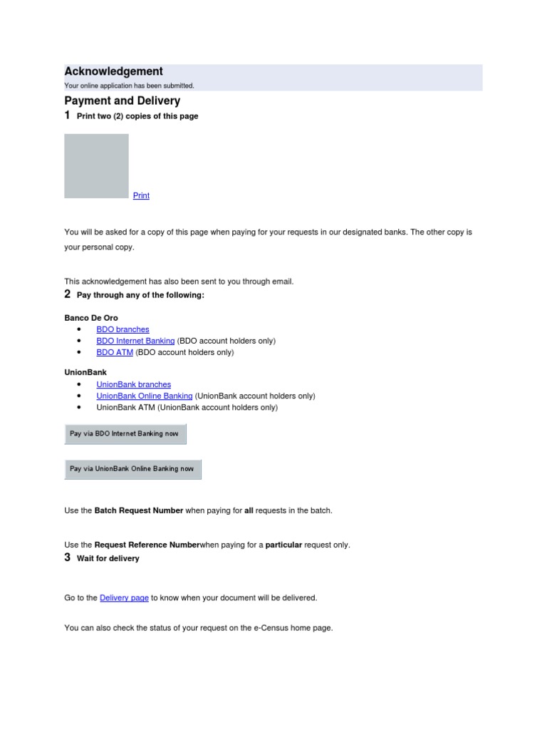 Application Acknowledgement and Payment Guide | PDF