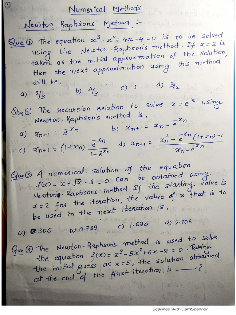 Numerical Methods GATE Ques | PDF