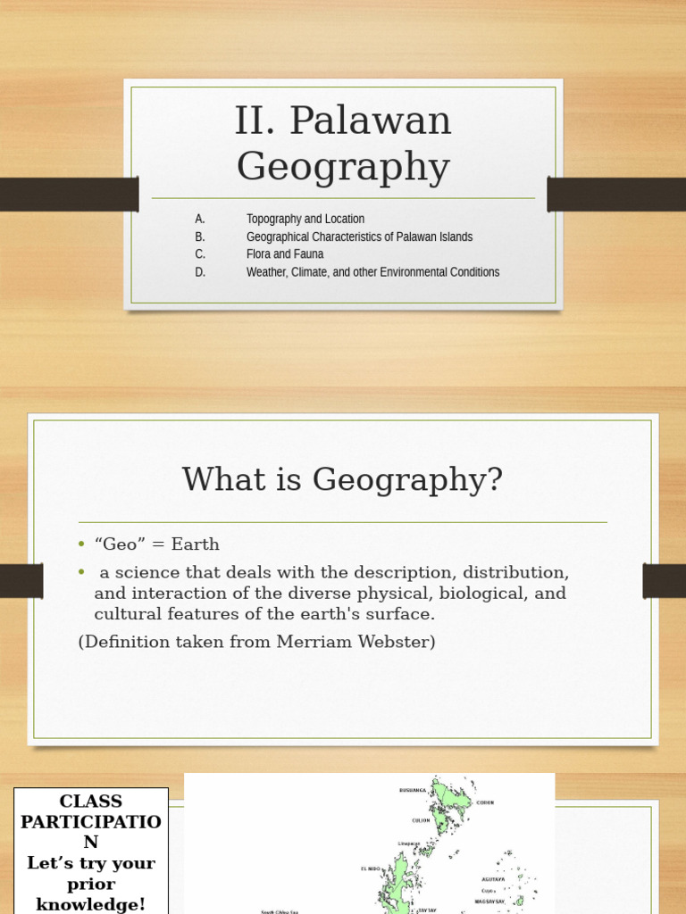 II Palawan Geography | PDF | Philippines | Earth Sciences