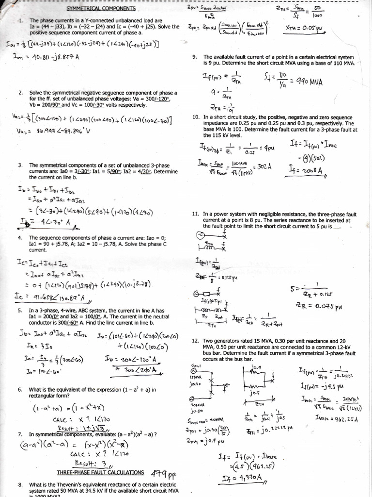 Symmetrical Components in Power Systems | PDF | Physical Quantities ...