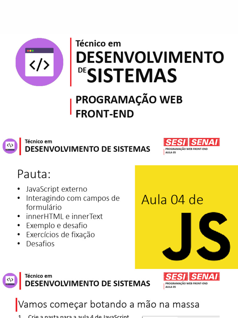 Aula 08 - Formulários Com JS | PDF | Script Java | Rede mundial de computadores