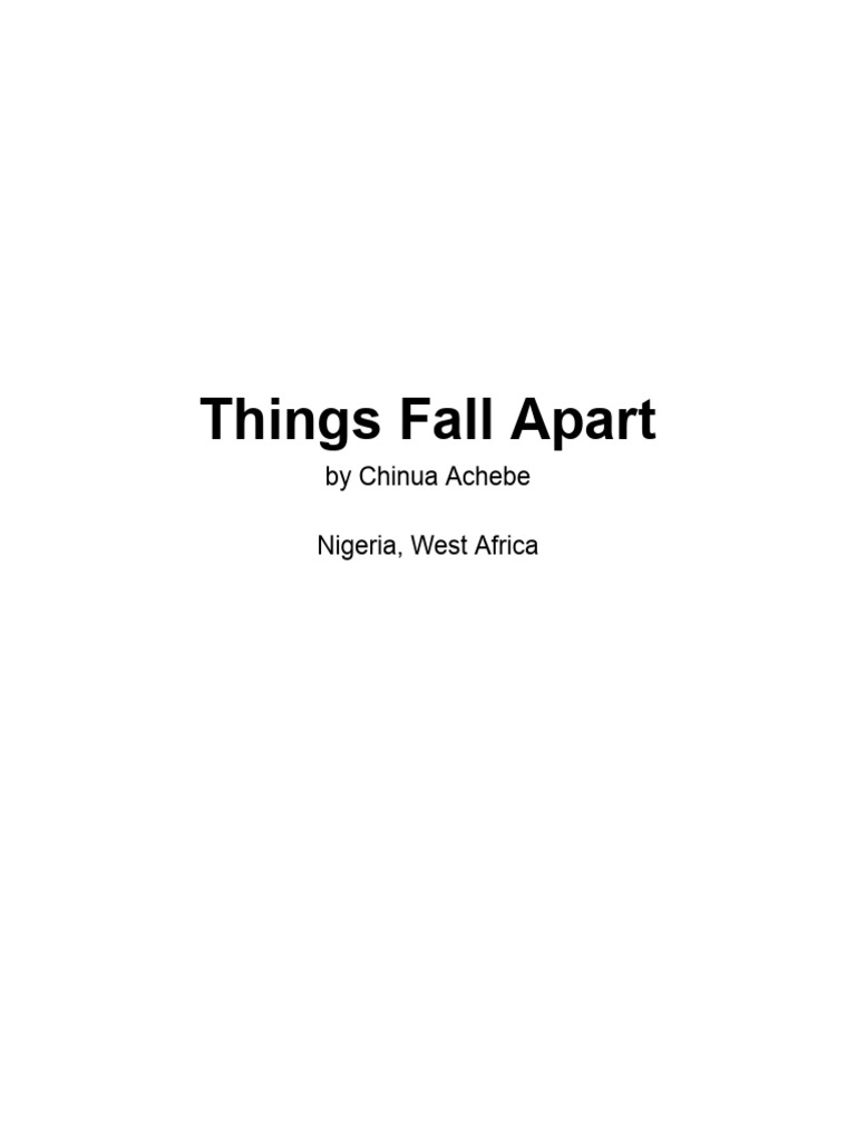 Things-Fall-Apart | PDF