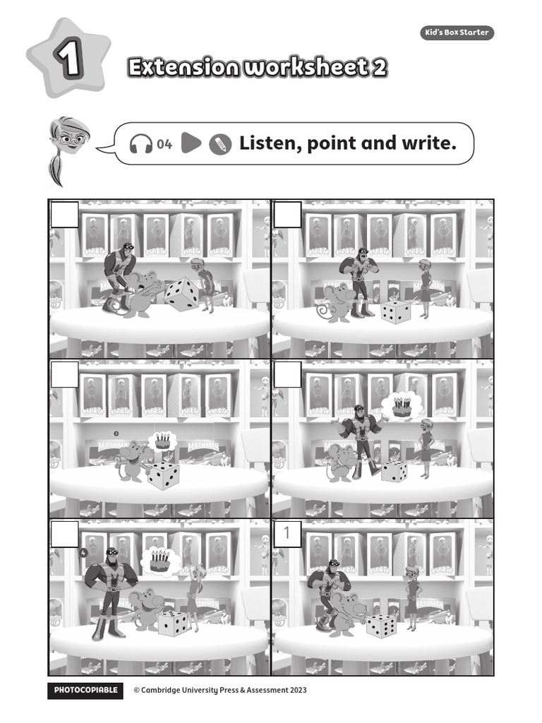 KidsBox Starter Unit1 Extension Worksheet 2 | PDF