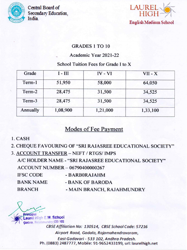 C-1 Fee Structure | PDF