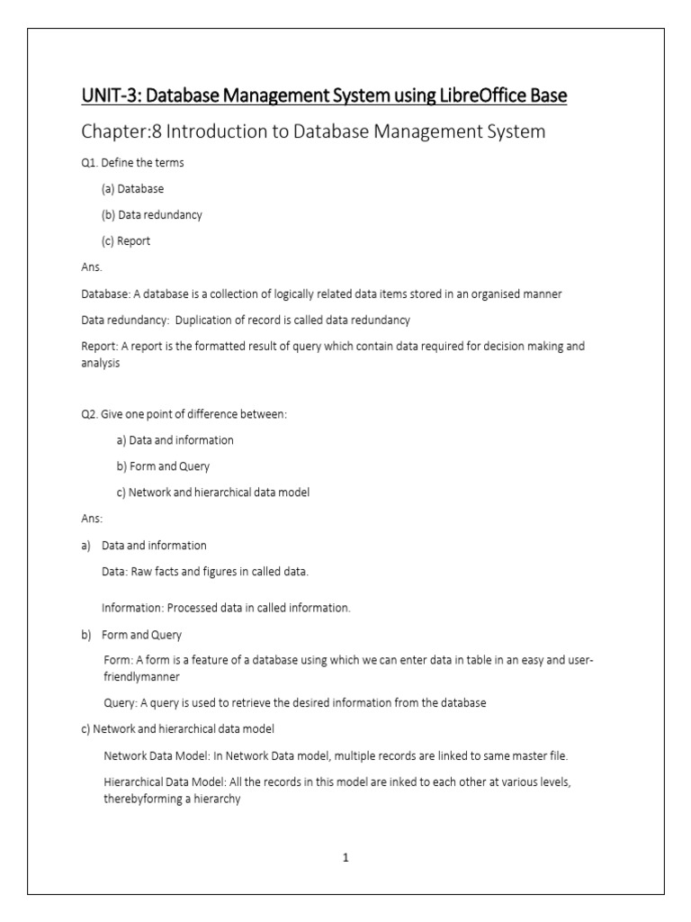 Database Management with LibreOffice Base | PDF | Databases ...