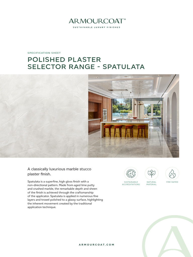 Spatulata Polished Plaster Overview | PDF | Plaster | Materials