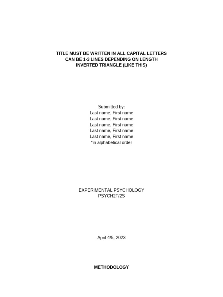Format Detailed Methodology | PDF