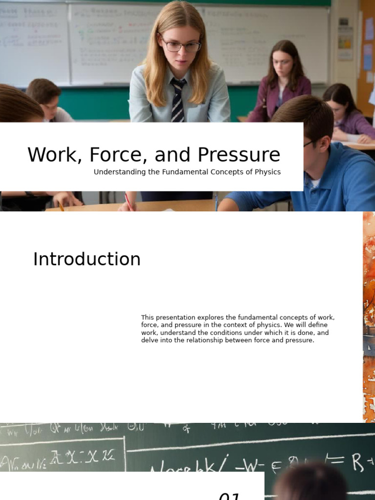 Work, Force, and Pressure | PDF | Force | Pressure