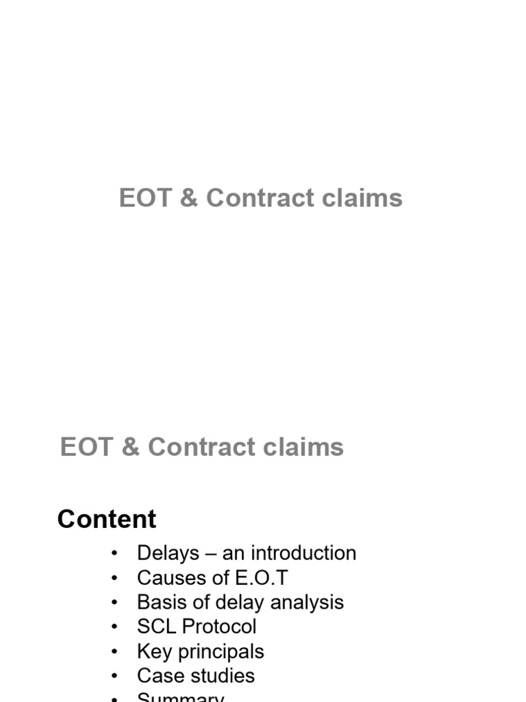 EOT n Contract claims | PDF | Employment | Business