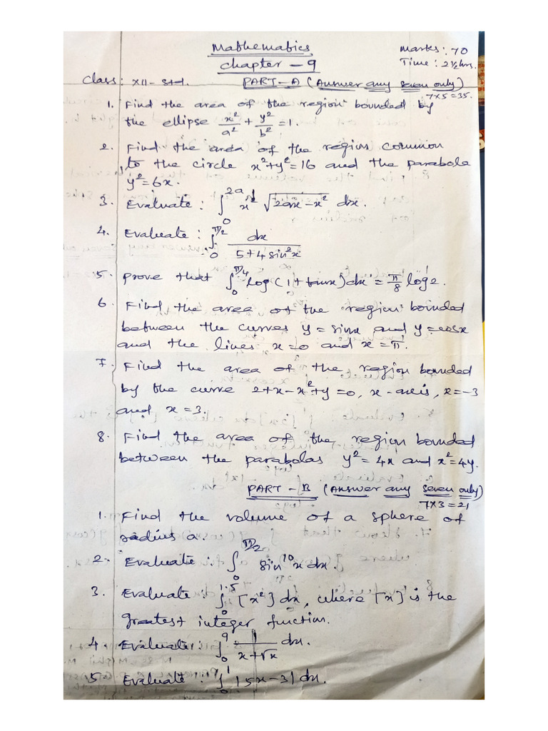 12th Maths EM Chapter 9 Model Question Paper English Medium PDF ...