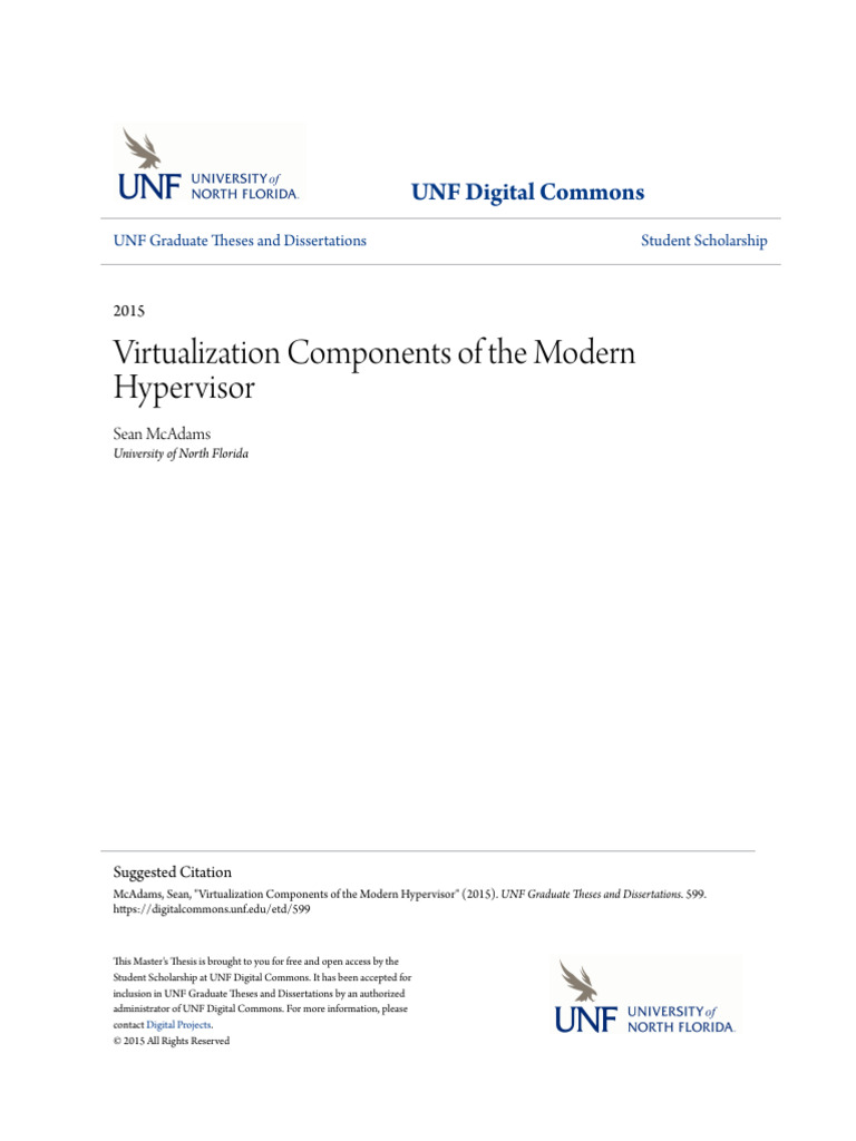 Virtualization Components of the Modern Hypervisor | PDF | Virtualization | Virtual Machine