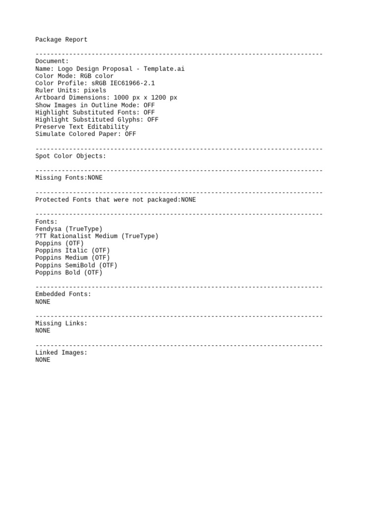 Logo Design Proposal - Template Report | PDF