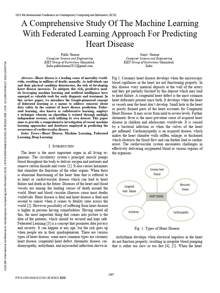 A Comprehensive Study of The Machine Learning With Federated Learning Approach For Predicting ...