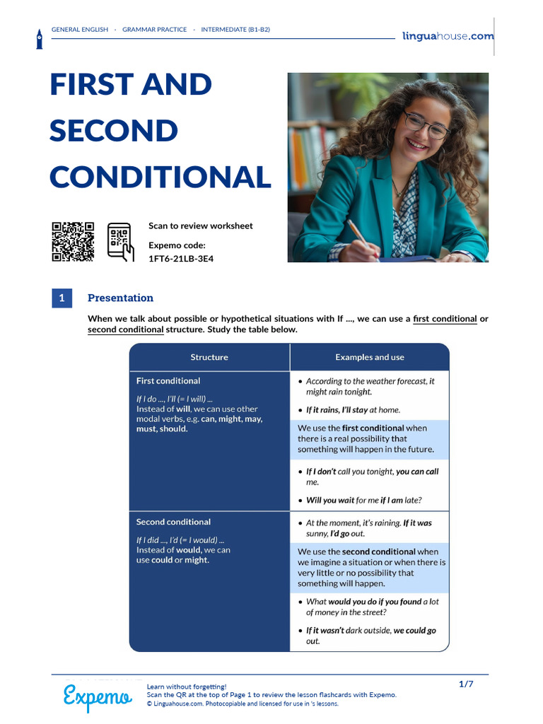 First and Second Conditional British English Student B1 B2 | PDF