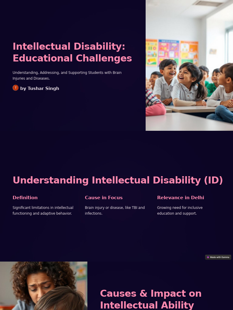 Intellectual Disability Educational Challenges | PDF
