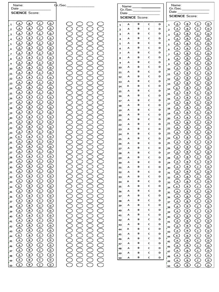 Answer Bubble Sheet Fil Pdf