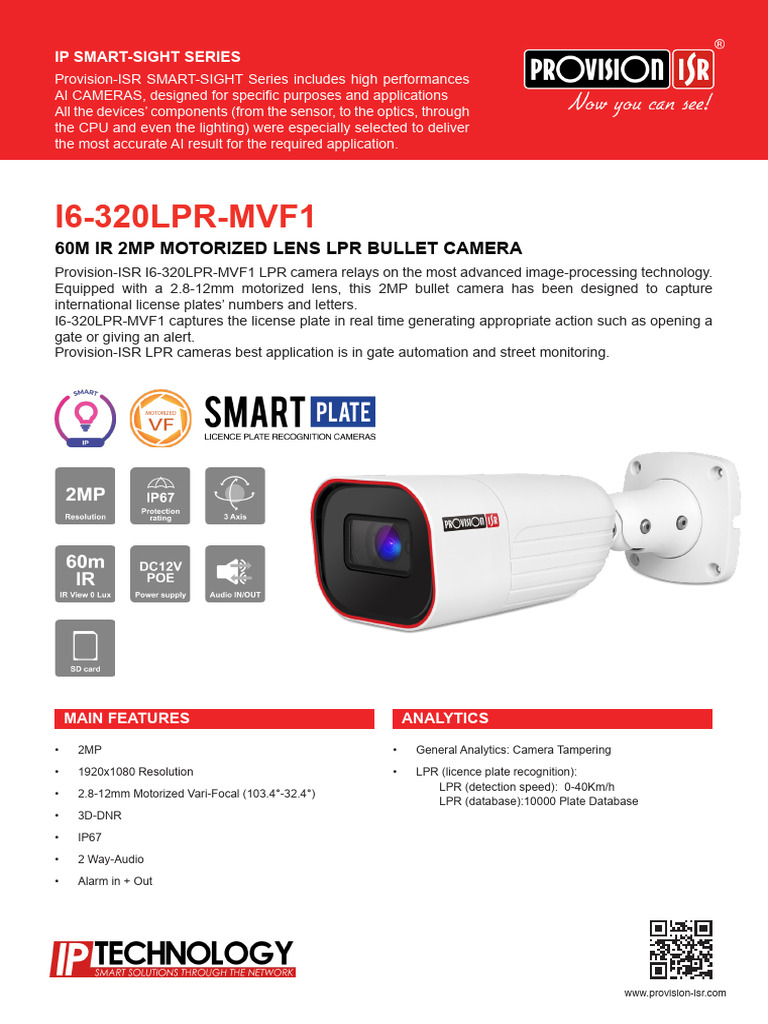 I6-320LPR-MVF1 LPR Camera Overview | PDF | Camera | Frame Rate