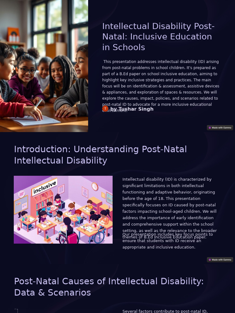 Intellectual Disability Post Natal Inclusive Education in Schools | PDF ...