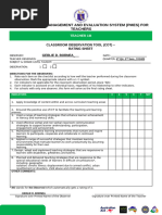 PMES Classroom Observation Tool 2025-2026 | PDF | Teachers | Curriculum