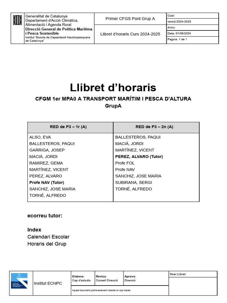 Ejemplo Horarios Cfgs | PDF