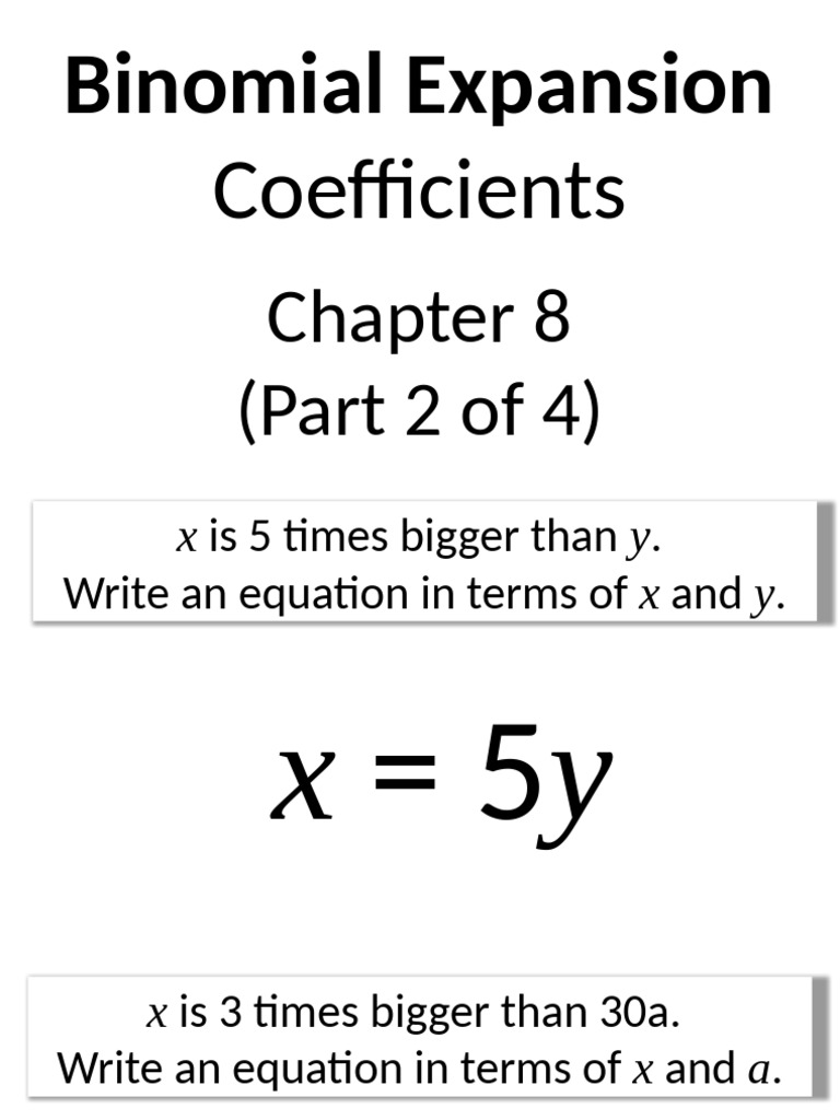 Binomial Expansion - Coefficients | PDF